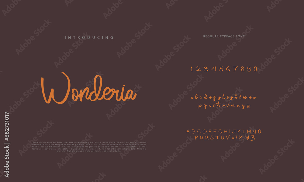 Handwritten Script font. Hand drawn brush style modern calligraphy ...