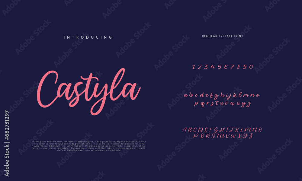 Handwritten Script font. Hand drawn brush style modern calligraphy ...