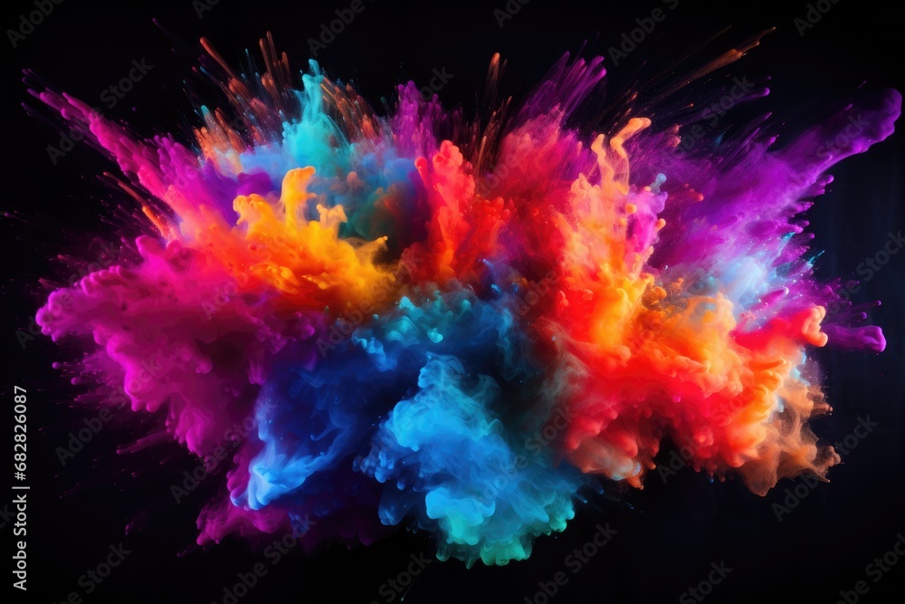 Luminous Explosion: Crystalline Neon Powder Unleashes a Dazzling ...