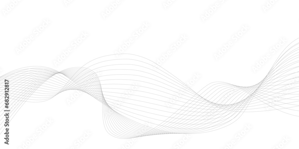Abstract wave digital element for design. Curved wavy line design ...