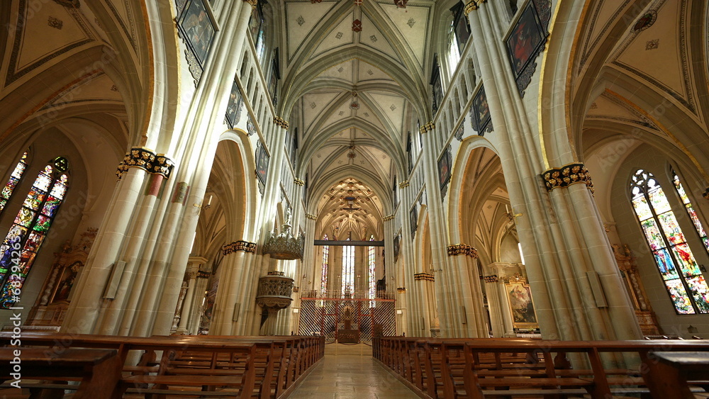 Interior of Saint Nicholas Cathedral, traditional Religious Catholic ...