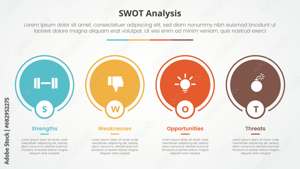 swot business framework strategic template infographic concept for ...