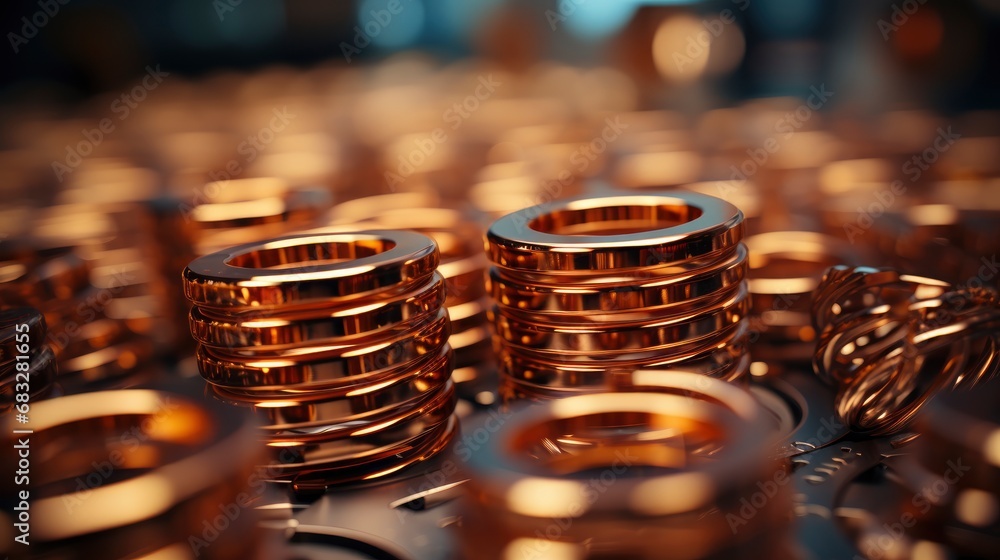 Different Sizes Springs On Copper Background, HD, Background Wallpaper ...