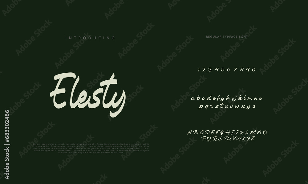 Vector de Stock Handwritten Script font. Hand drawn brush style modern ...