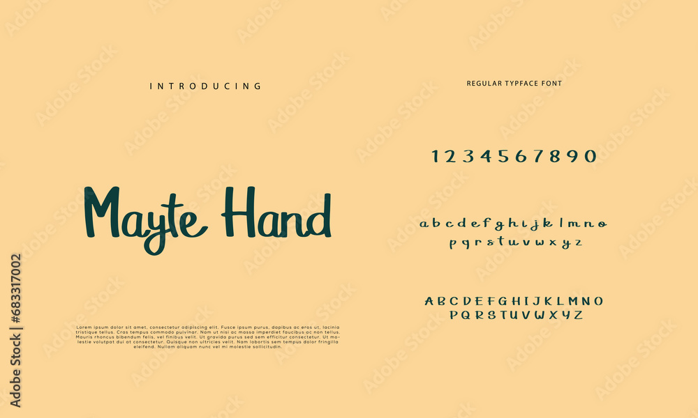 Handwritten Script font. Hand drawn brush style modern calligraphy ...