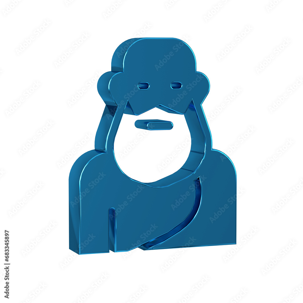 Blue Socrates icon isolated on transparent background. Sokrat ancient ...