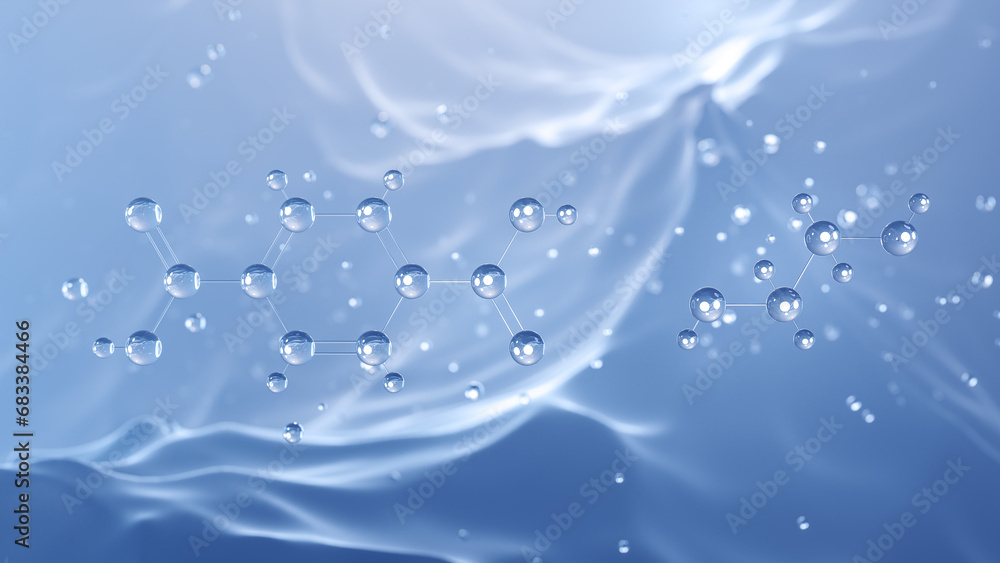 polyethylene terephthalate molecular structure, 3d model molecule, pet ...