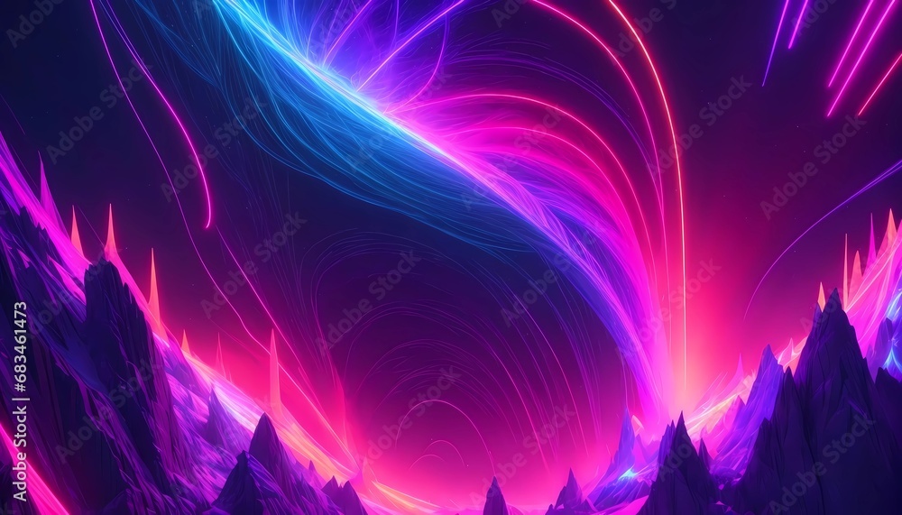 beautiful futuristic wallpaper, glowing and psychedelic space, epic ...