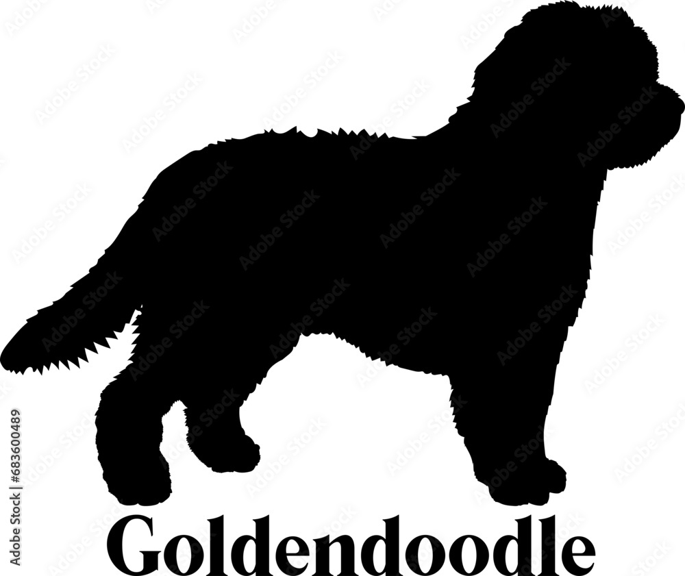 Goldendoodle Dog silhouette dog breeds logo dog monogram logo dog face ...