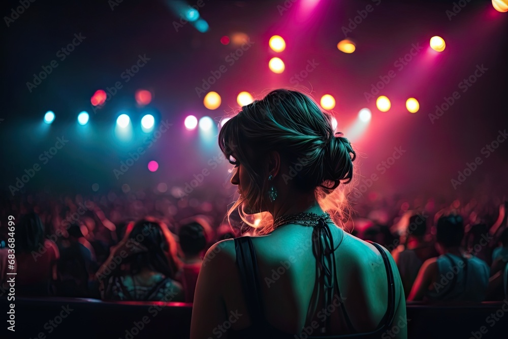 Hyper interactive exclusive singer embracing her audience, crazy ...