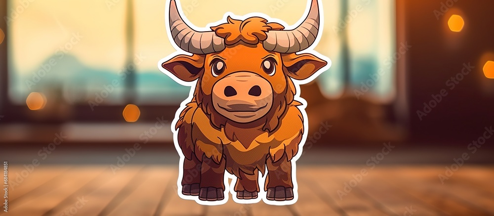 Set of cute square animals, ui. Home farm. Vector zoo stickers in ...