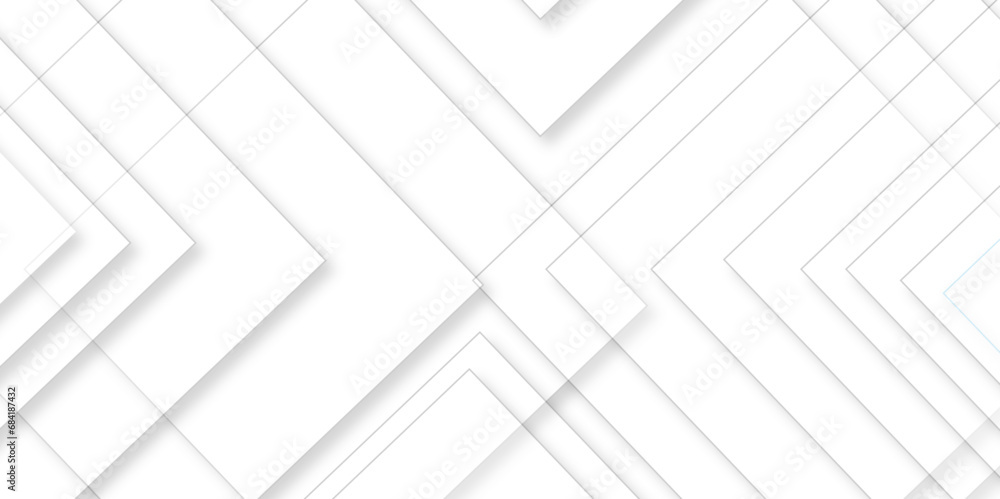 Abstract white square shape geometric line background. vector ...