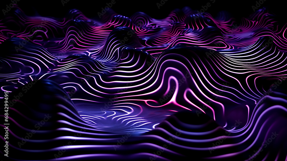 Dramatic digital photography cymatic patterns composed of sand on metal ...