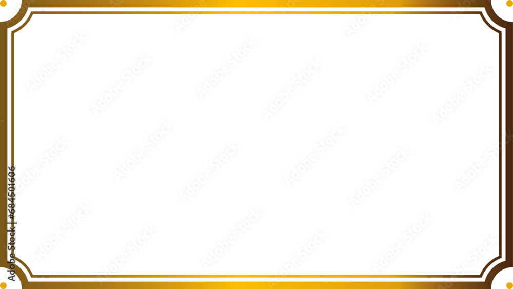 Luxury vintage golden frame isolated on transparent background. Gold ...