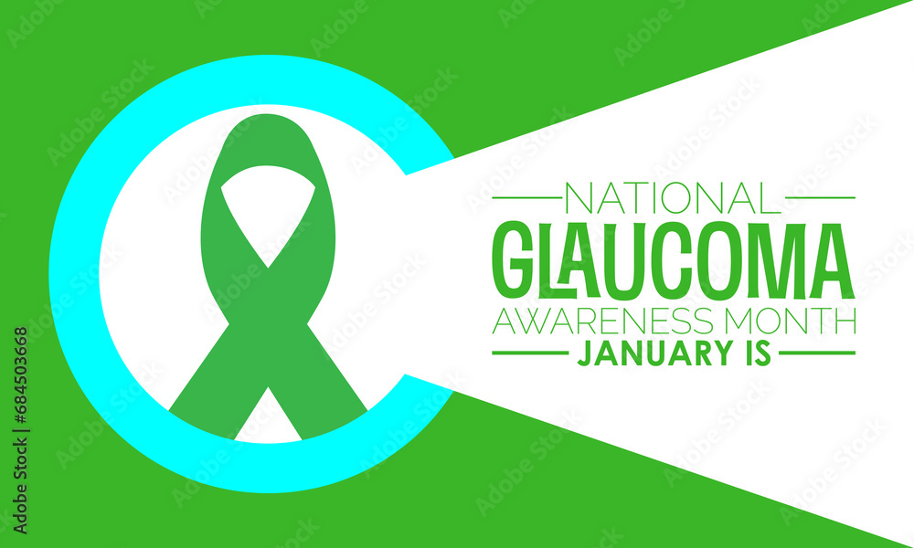 National Glaucoma Awareness Month vector template. Eye Health and ...