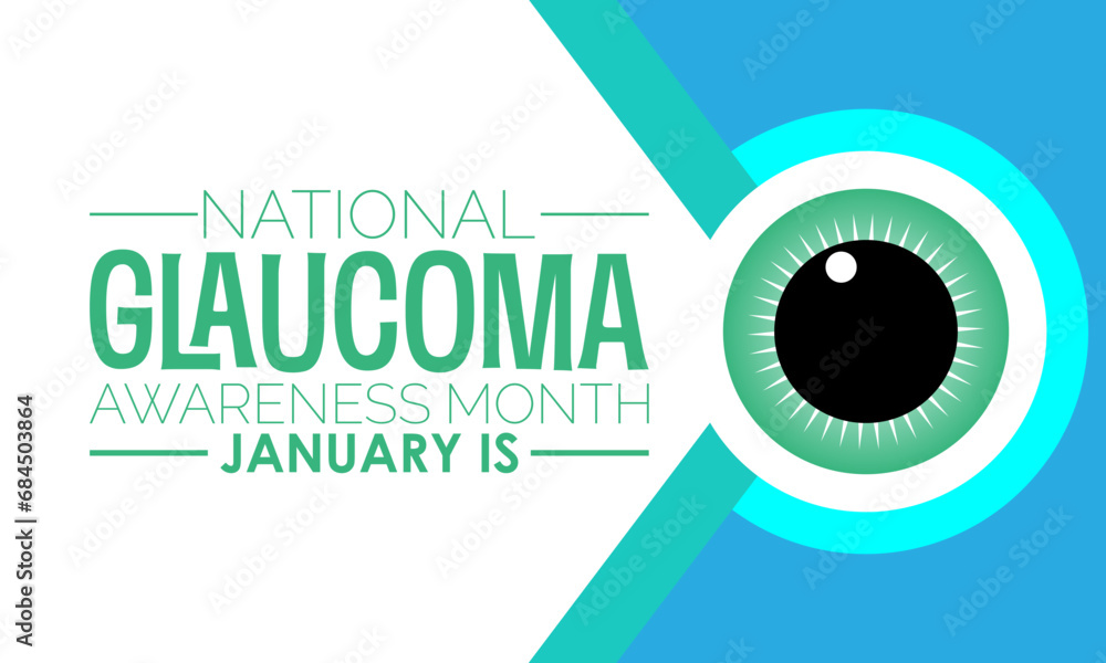 National Glaucoma Awareness Month vector template. Eye Health and ...