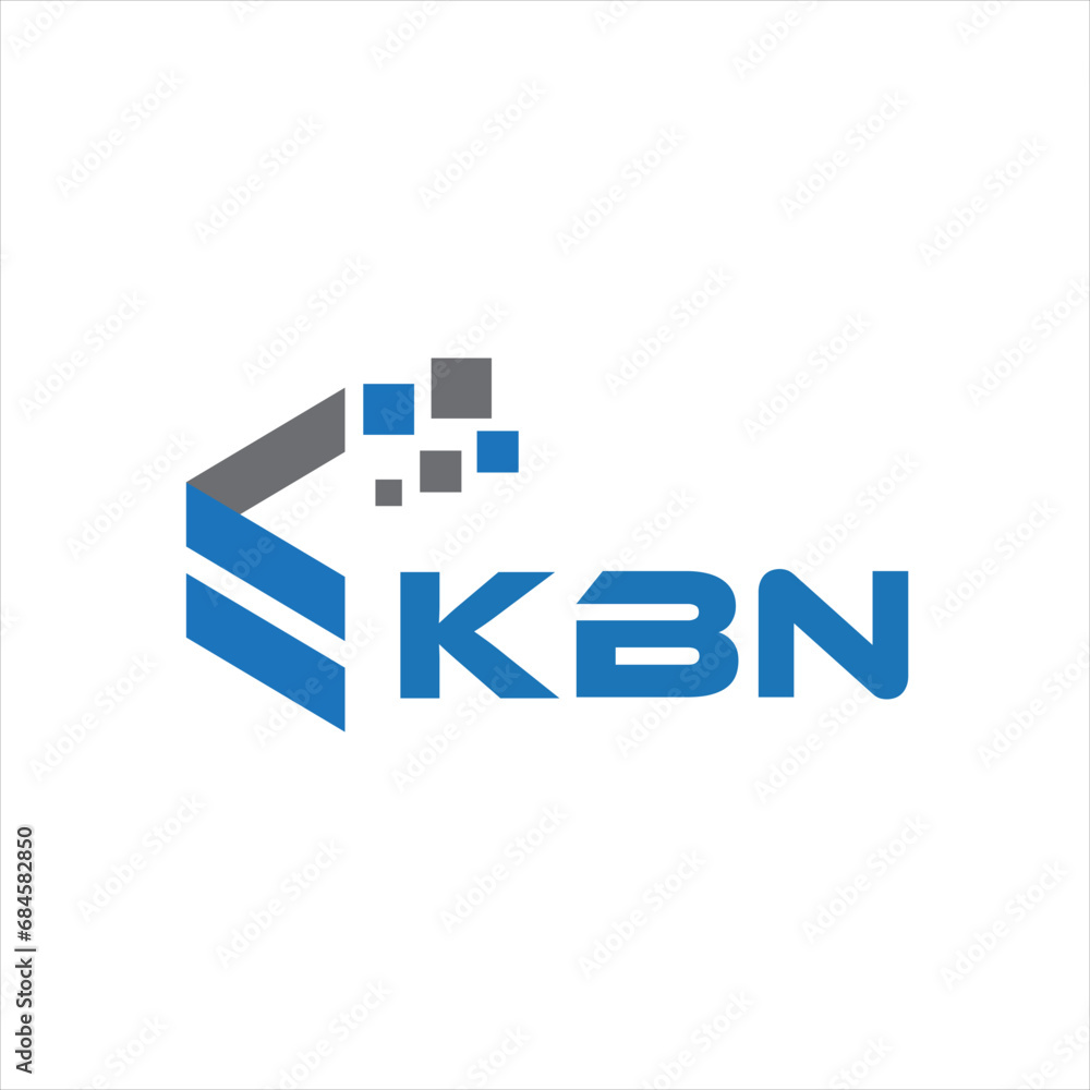 KBN letter technology logo design on white background. KBN creative ...