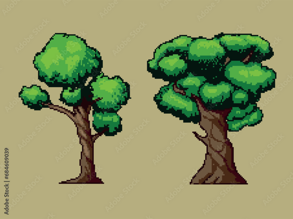 pixel art style illustration vector 8 bit 8-bit character set retro ...