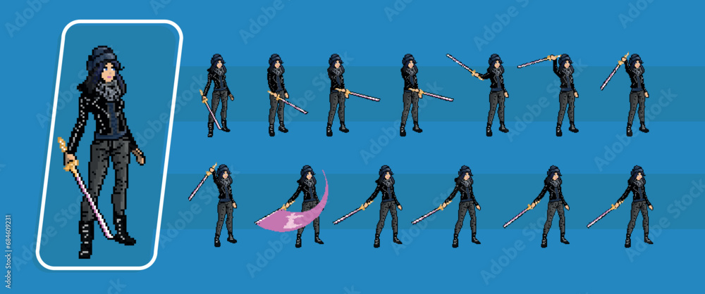 pixel art style illustration vector 8 bit 8-bit character set retro ...