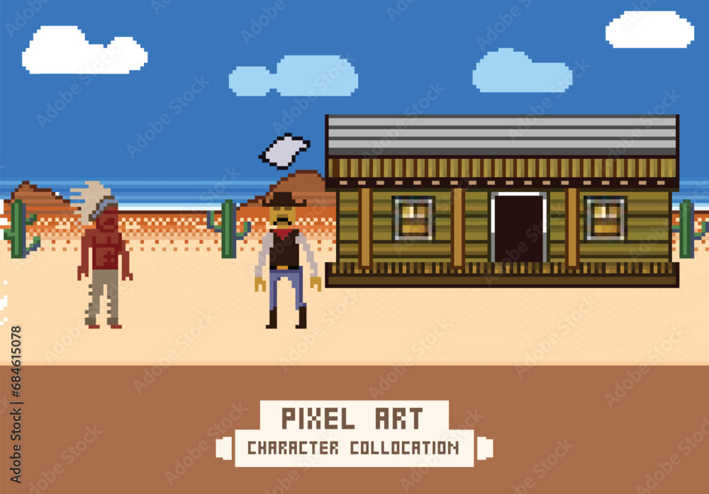 pixel art style illustration vector 8 bit 8-bit character set retro ...