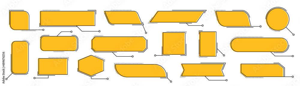 Quote box frame, big set. Set of callouts titles template. Quote box ...