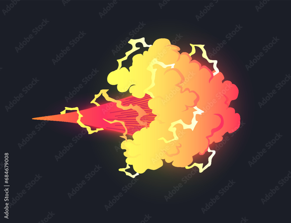 Cartoon laser gun beam. Alien combat weapon rays. Futuristic shot ...