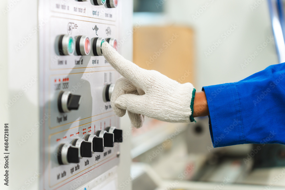 Electrical engineer inspection control panel and commissioning during ...