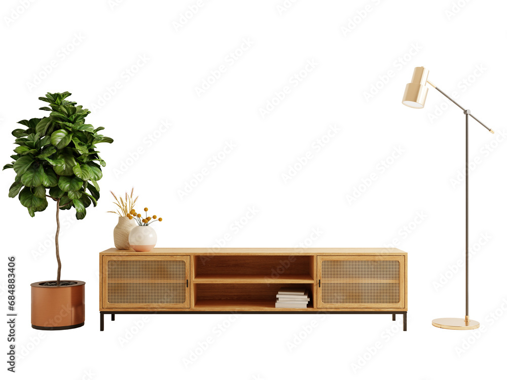 Shelf tv in modern empty room,minimal design isolated on transparent ...