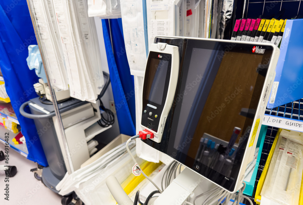 Chicago, IL, USA, November, 27, 2023, Hospital scene with a patient ...