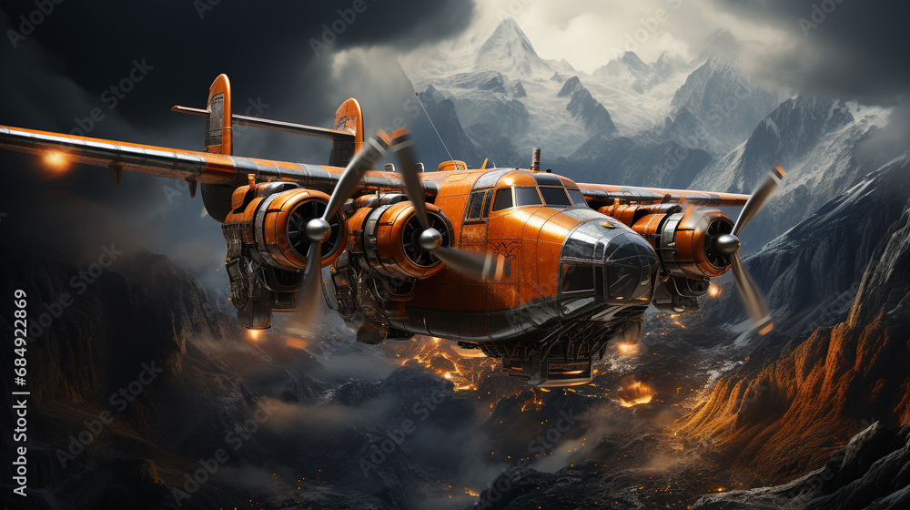 3d realistic transport aircraft Stock Photo | Adobe Stock