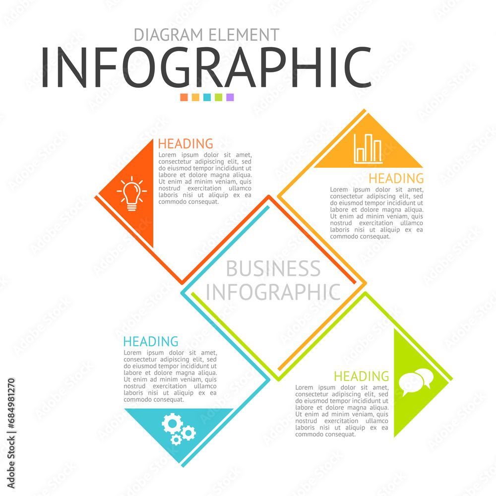 vector infographic windmill cycle diagram template block. used for ...