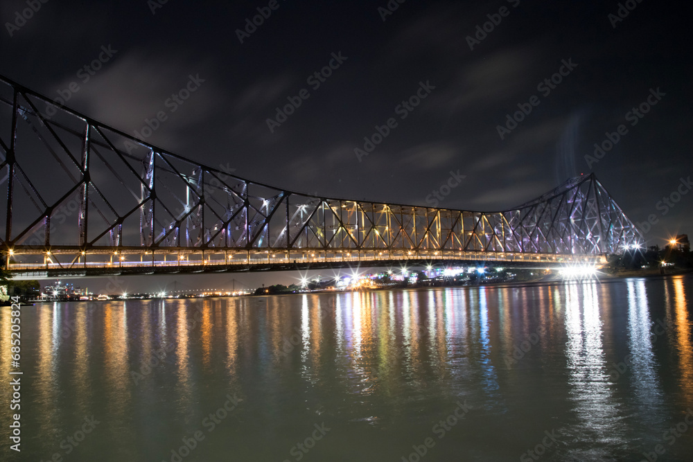Howrah bridge.The historic cantilever bridge on the river Hooghly ...