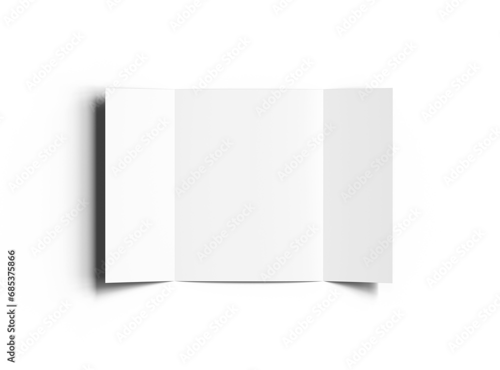 Blank Letter Gate Fold Brochure 8.5x11 inc render on a transparent ...