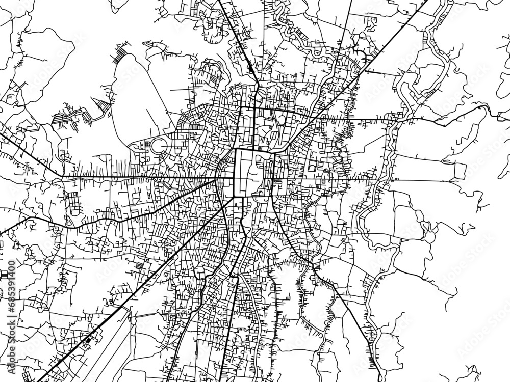 Vector road map of the city of Imphal in the Republic of India with ...