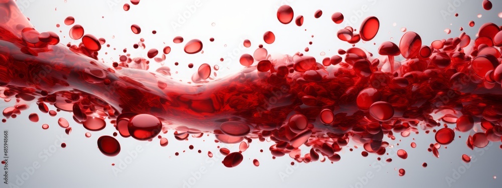 Blood cell red 3d background vein flow platelet wave cancer medicine ...