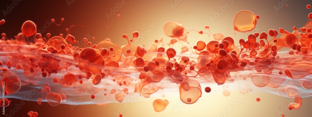 Blood cell red 3d background vein flow platelet wave cancer medicine ...