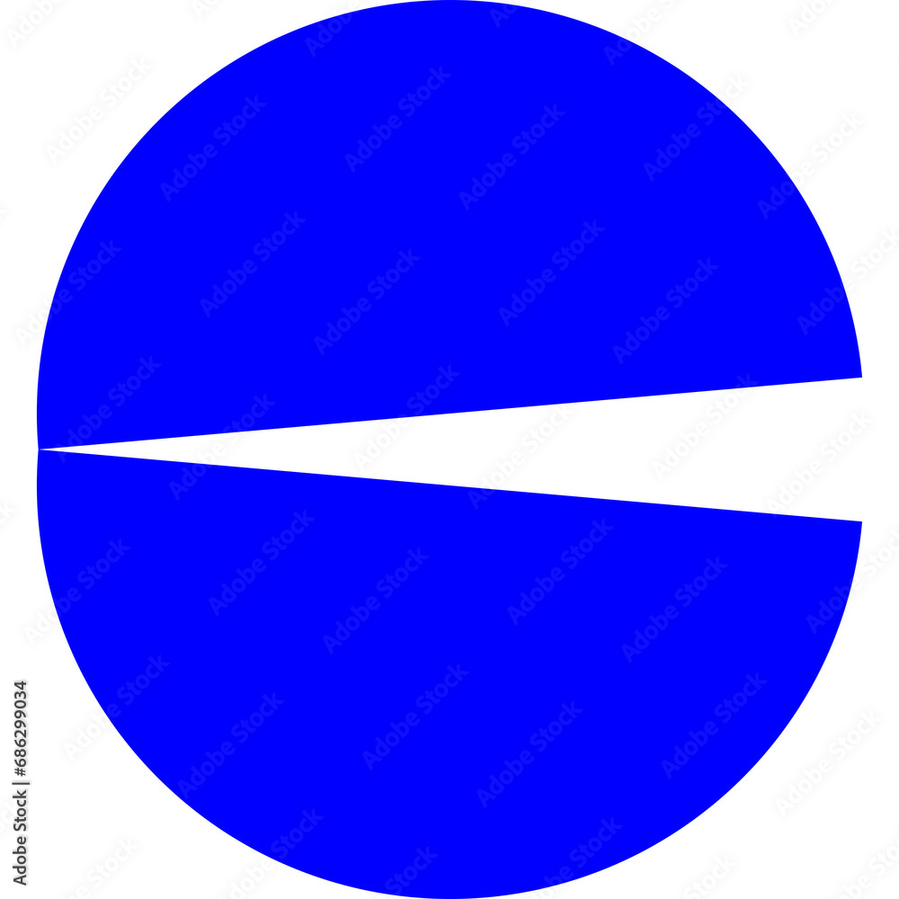 Transparent PNG file of a circle cut into segments and moved to form ...