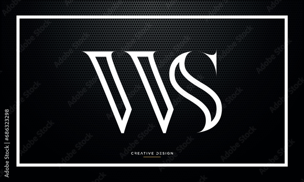 WS or SW Alphabet letters logo monogram Stock Vector | Adobe Stock