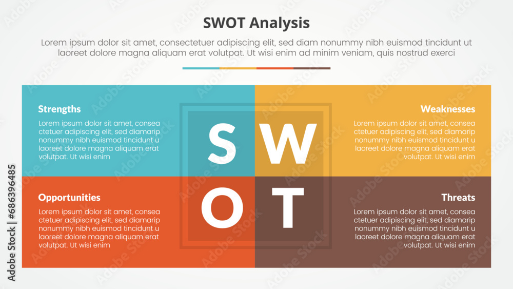 swot business framework strategic template infographic concept for ...