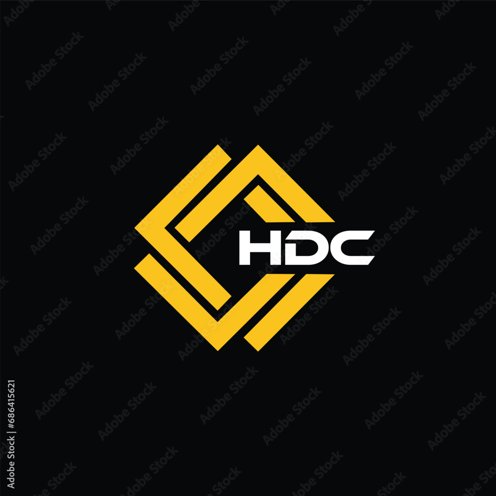 HDC letter design for logo and icon.HDC typography for technology ...