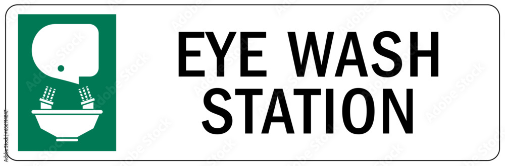 Eye wash station sign Stock Vector | Adobe Stock