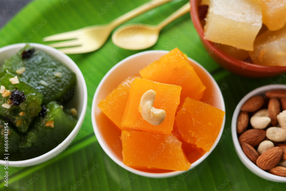 Karachi halwa also known as bombay halva. Kerala Kozhikodan Black halwa ...