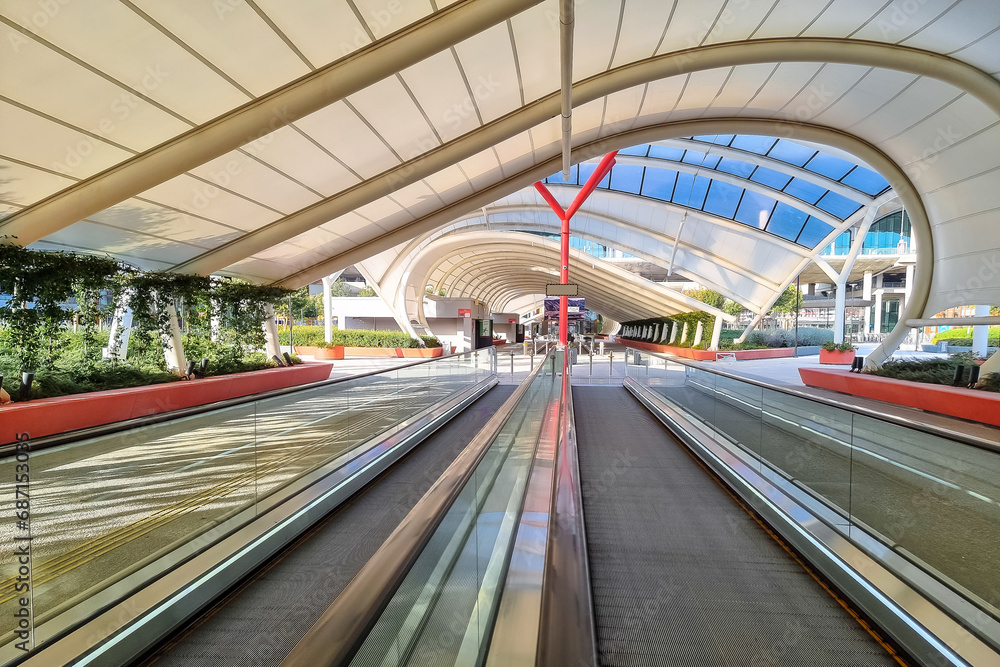 New Istanbul airport (IST) spectacular modern architecture view, one of ...