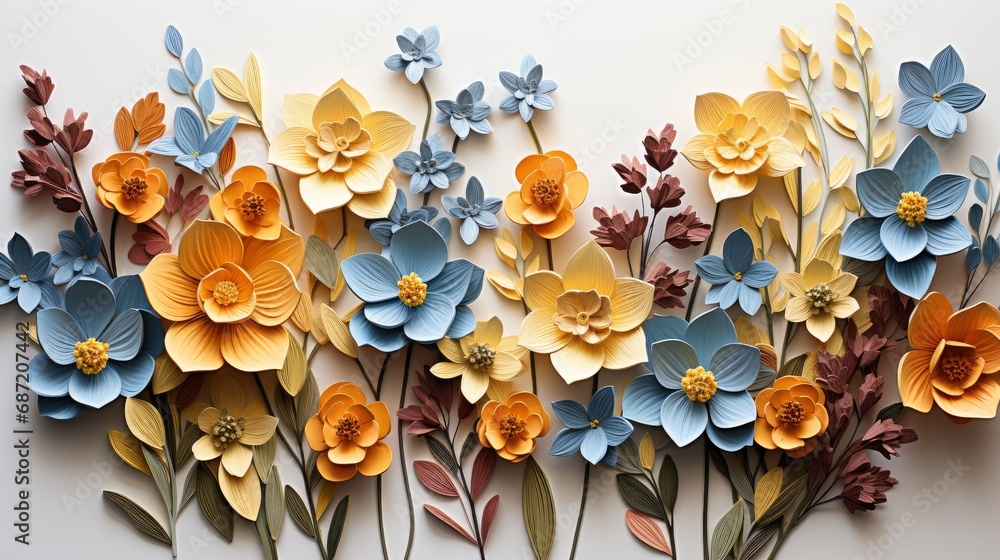 Artificial Color Flowers On White Background, Background Image, Desktop ...