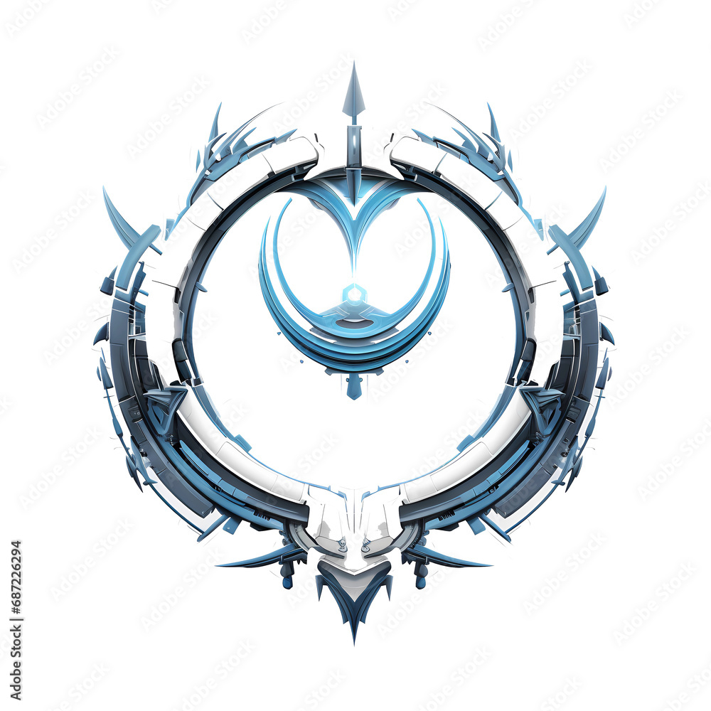 AI Symbols: Abstract, Futuristic Design Elements with Isolated ...