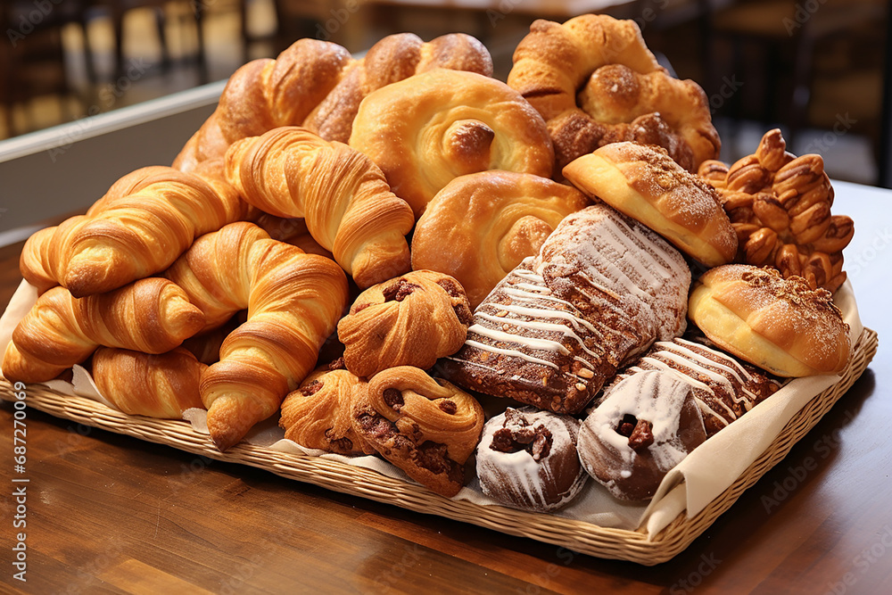 Modern Bakery with Different Kinds of Bread, Cakes, and Buns in ...