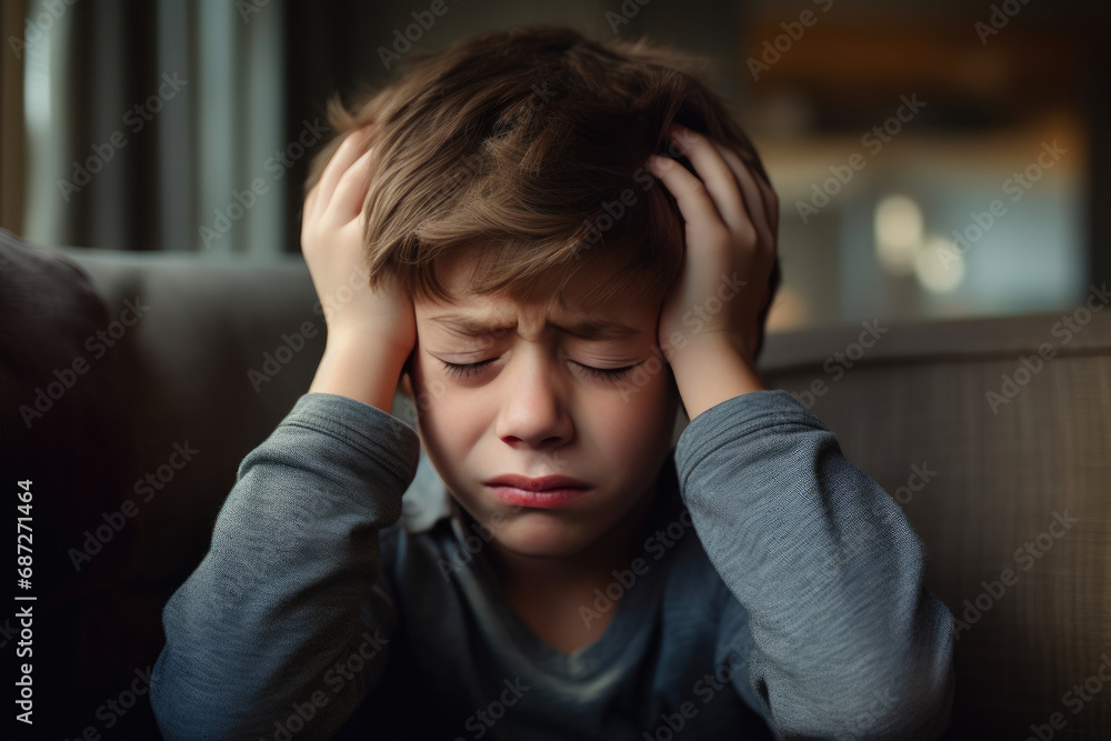 Sensory Overload: Autistic Child Coping Stock Photo | Adobe Stock