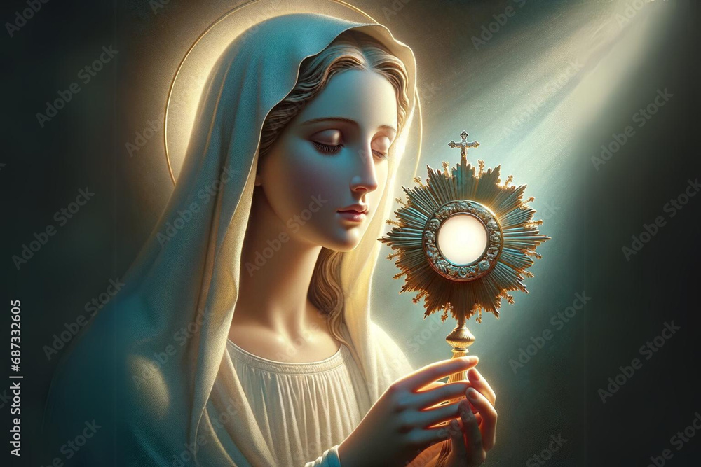 Nossa Senhora Segurando o ostensório, Nossa Senhora e a Eucaristia ...