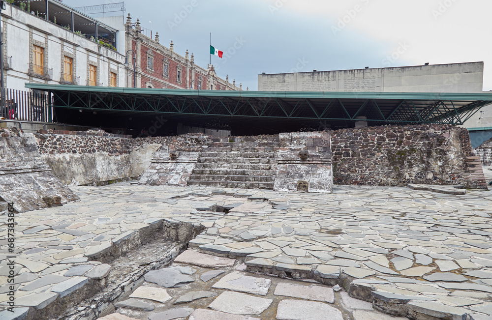 The ruins of Templo Mayor in Mexico City, once home to the most sacred ...