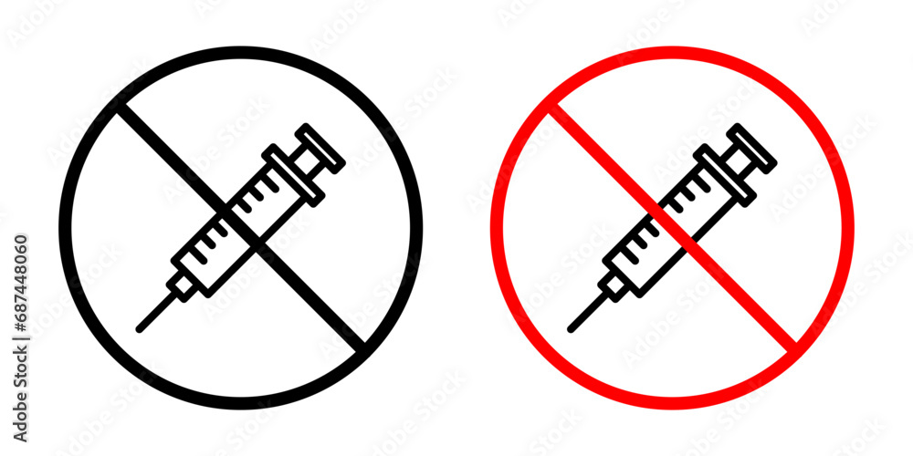 No Steroids Icon. banned drugs or prohibited anti doping injection ...